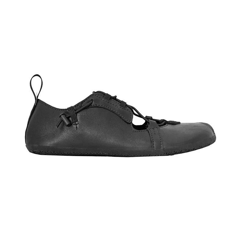 Saltic Arwen Black Nappa Barefoot Balerina Cipő